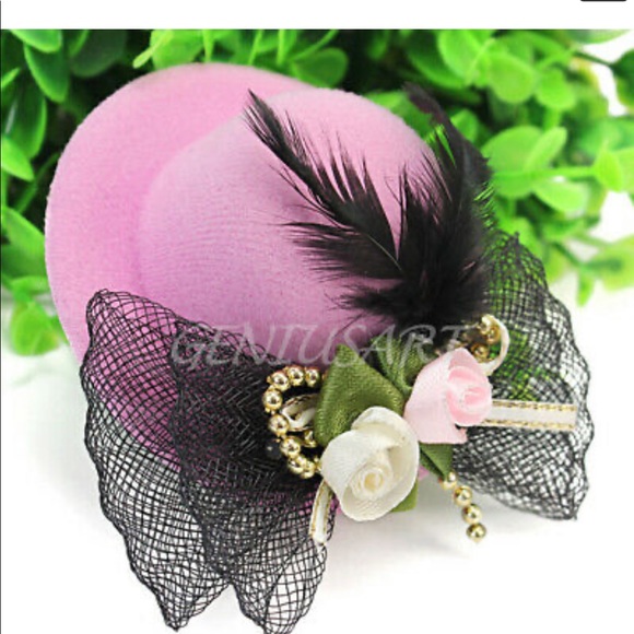 Pink Magnolia | Accessories | New Pink Hair Clip Fascinator Mini Top ...